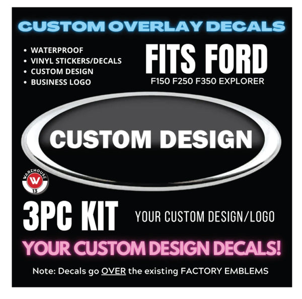 PERSONALIZED CUSTOM FORD OVERLAY EMBLEM DECALS WRAPS – WAREHOUSE 13 ...