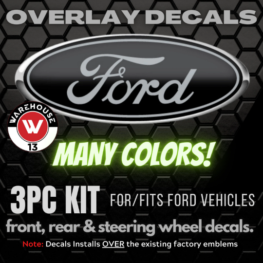 FORD LOGO OVERLAY EMBLEM VINYL DECALS STICKER WRAPS – WAREHOUSE 13 ...